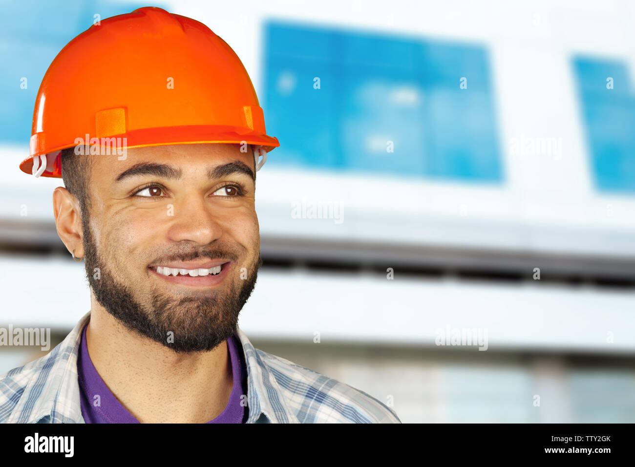 Contractor isolated over white background Stock Photo - Alamy