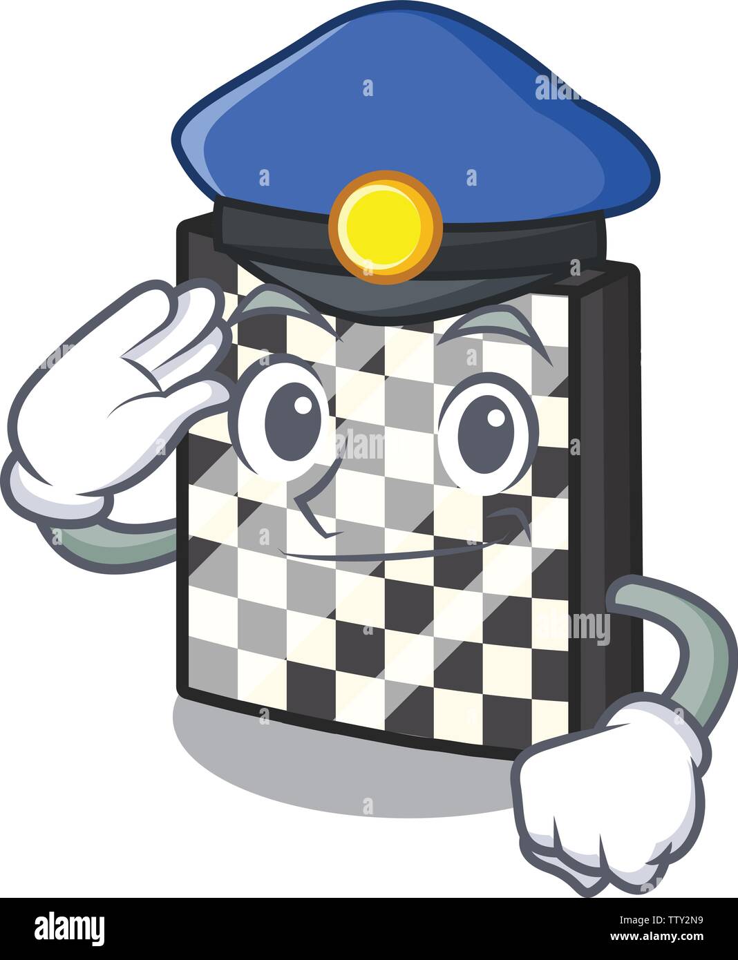 Police chessboard with in the a mascot Stock Vector Image & Art - Alamy