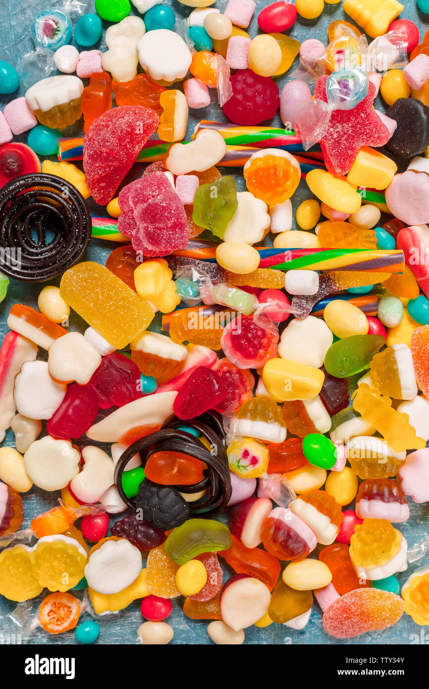 Colorful Candies mixed Stock Photo - Alamy