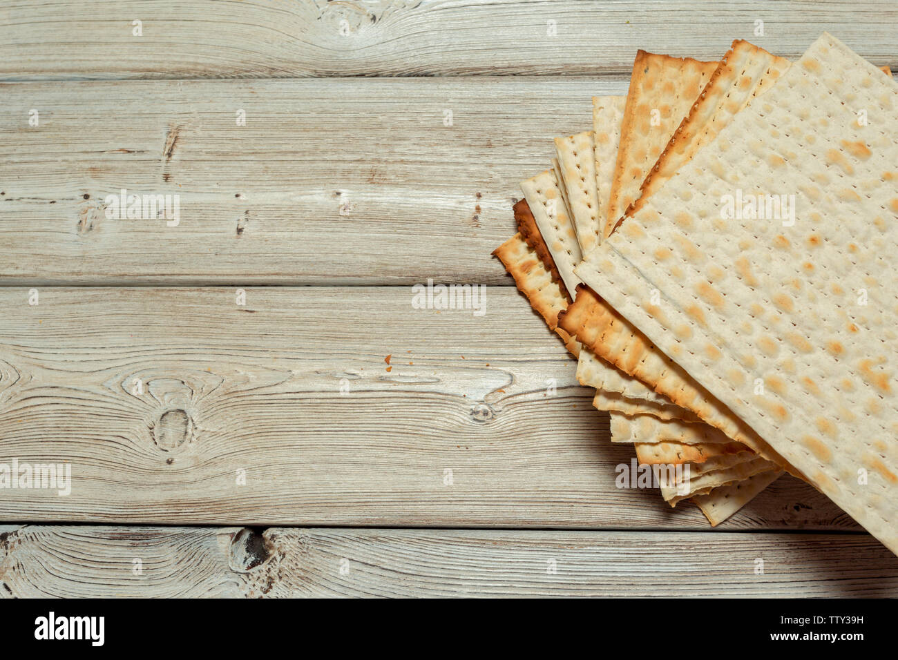 Jewish traditional Passover matzo bread Stock Photo - Alamy