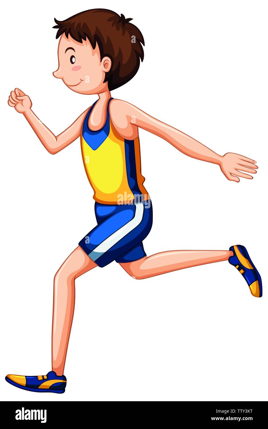 A runner character on white background illustration Stock Vector Image ...