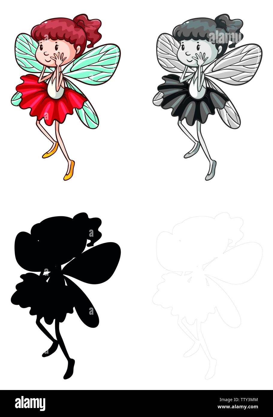 Fairy tale character set Cut Out Stock Images & Pictures - Alamy