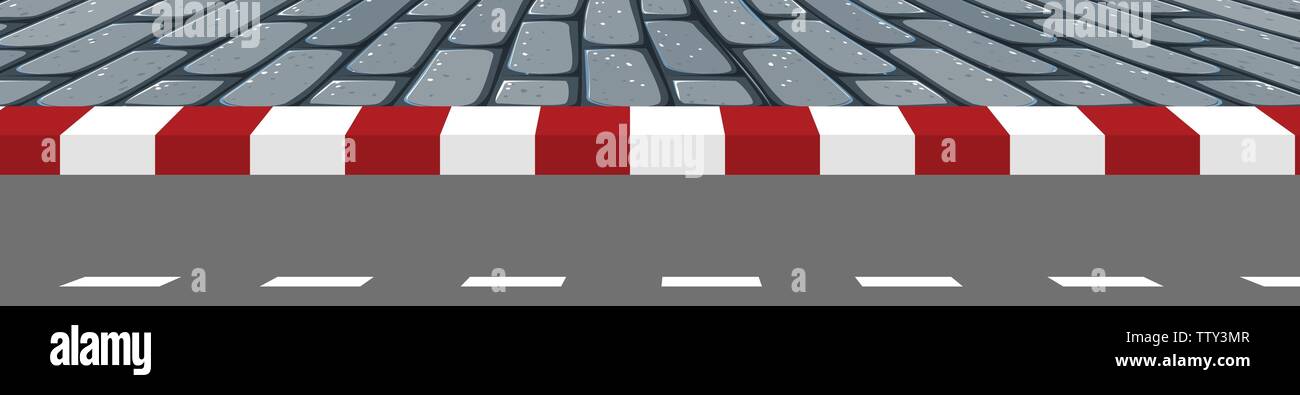 A road footpath scene illustration Stock Vector Image & Art - Alamy