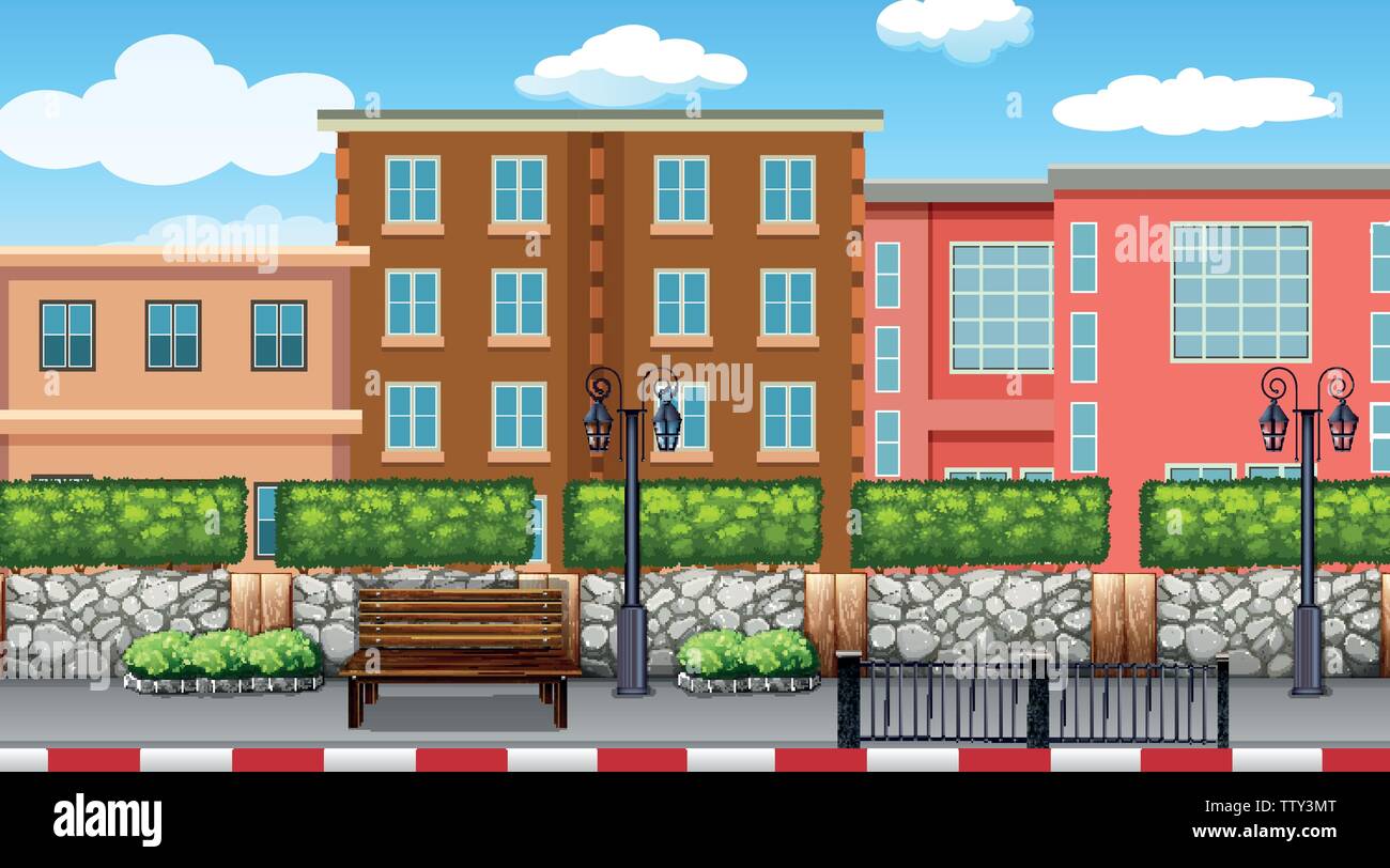 An urban scene background illustration Stock Vector Image & Art - Alamy