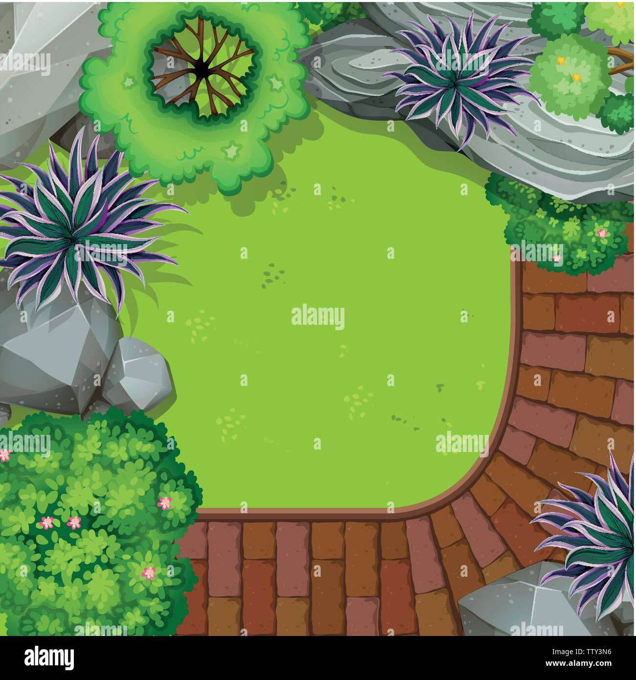 An aerial of garden illustration Stock Vector Image & Art - Alamy