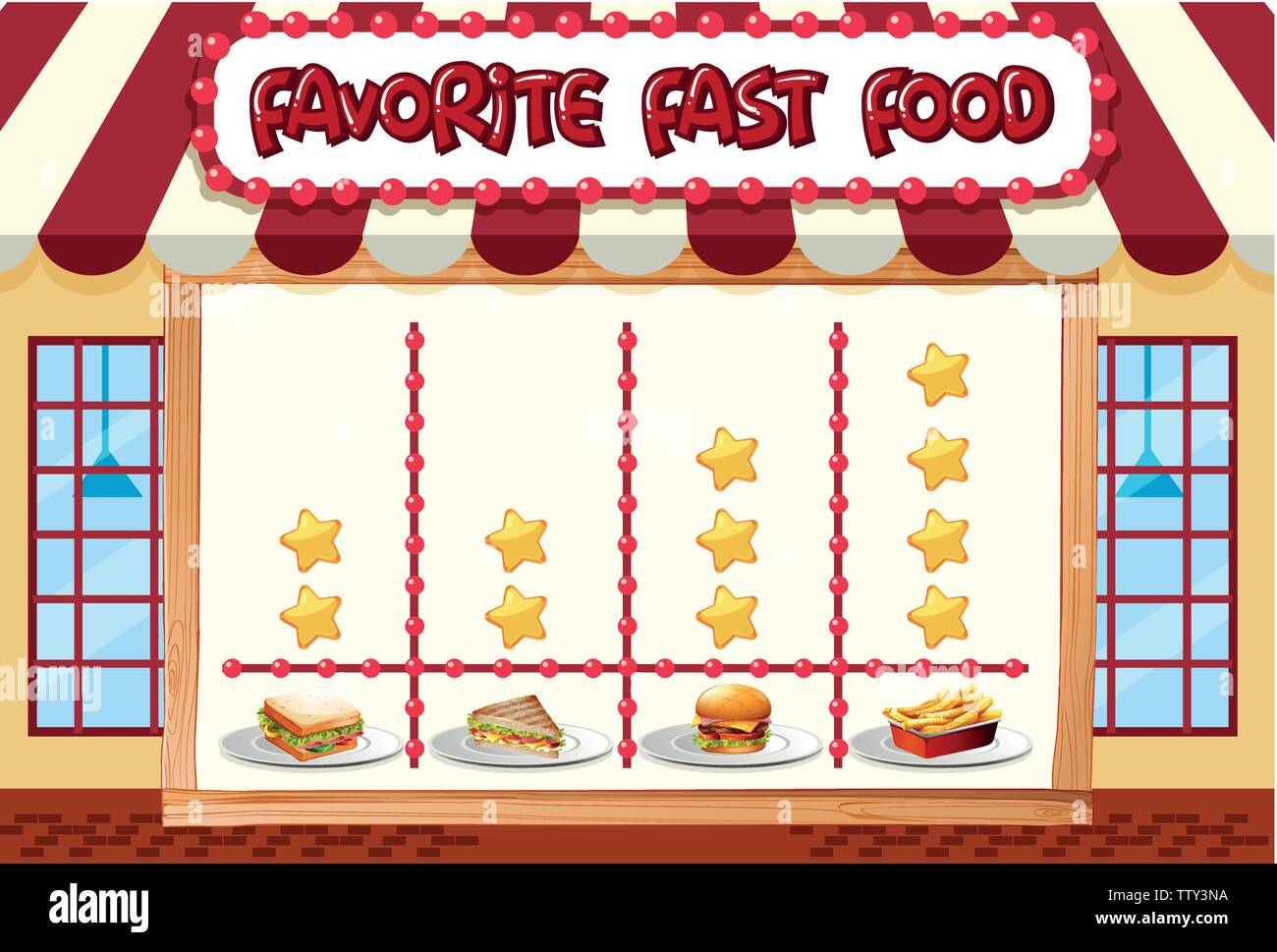 Chart of favorite food illustration Stock Vector Image & Art - Alamy