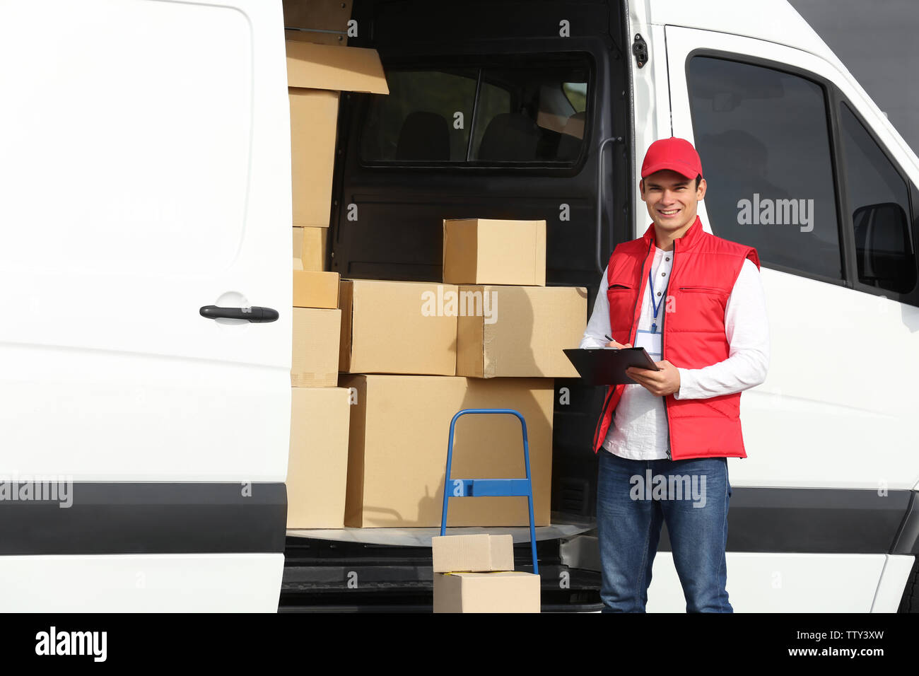 Hand delivery service fast truck hi-res stock photography and images ...