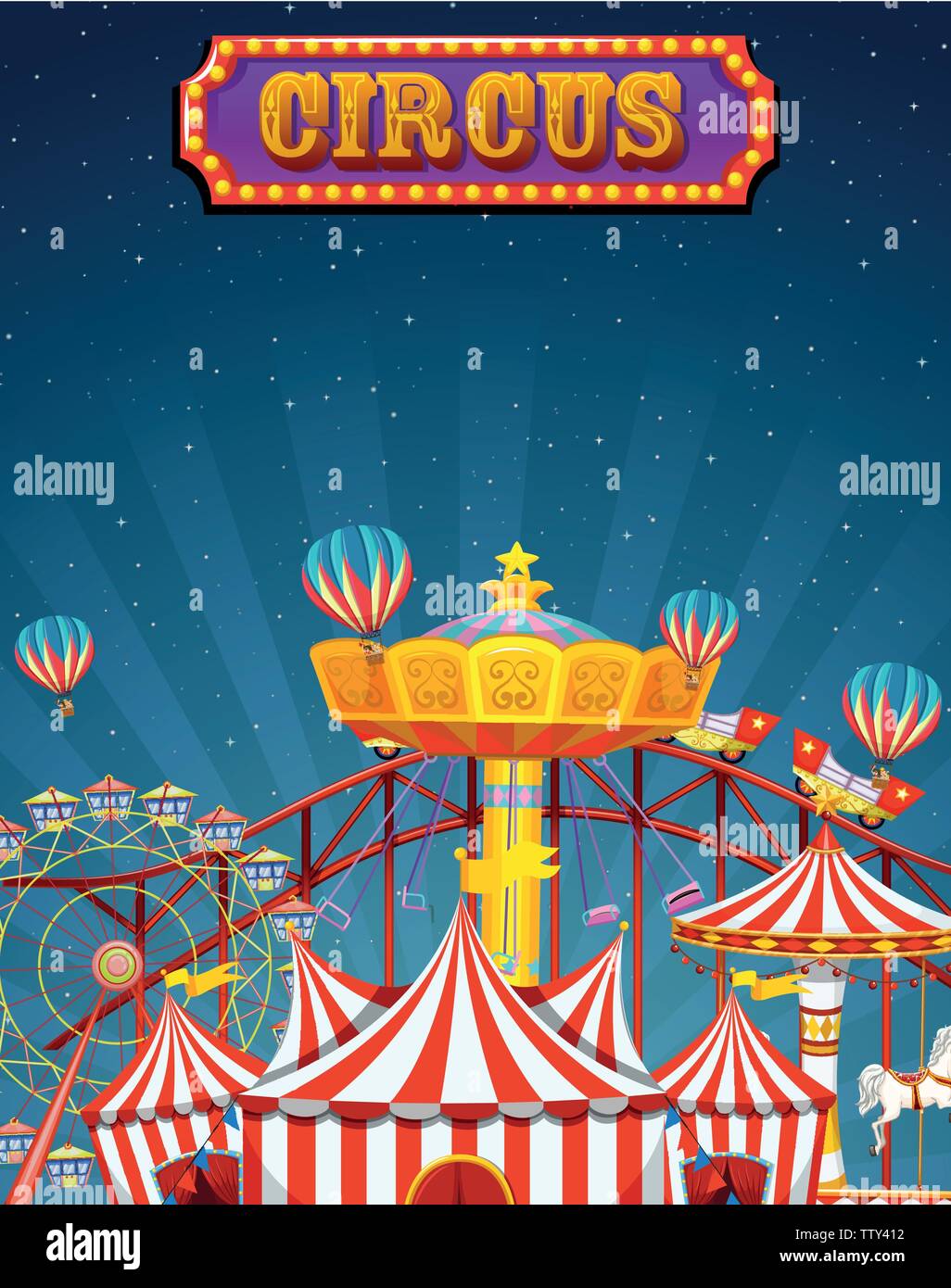 A fun circus template illustration Stock Vector Image & Art - Alamy
