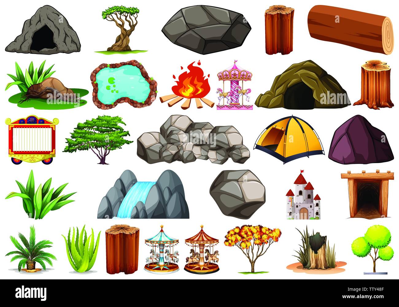 Set of different element illustration Stock Vector Image & Art - Alamy