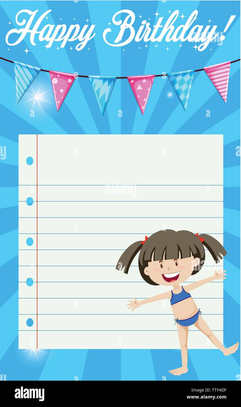 A happy birthday template illustration Stock Vector Image & Art - Alamy