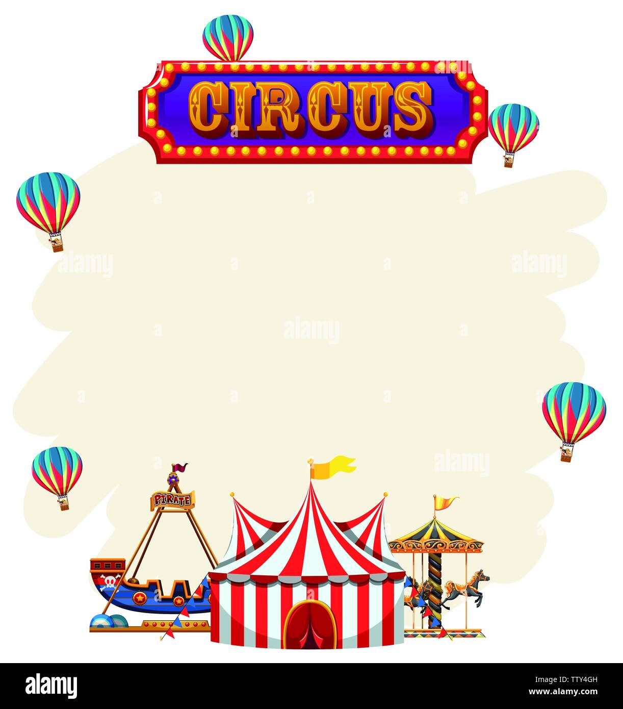 Circus tent carnival label Stock Vector Images - Alamy