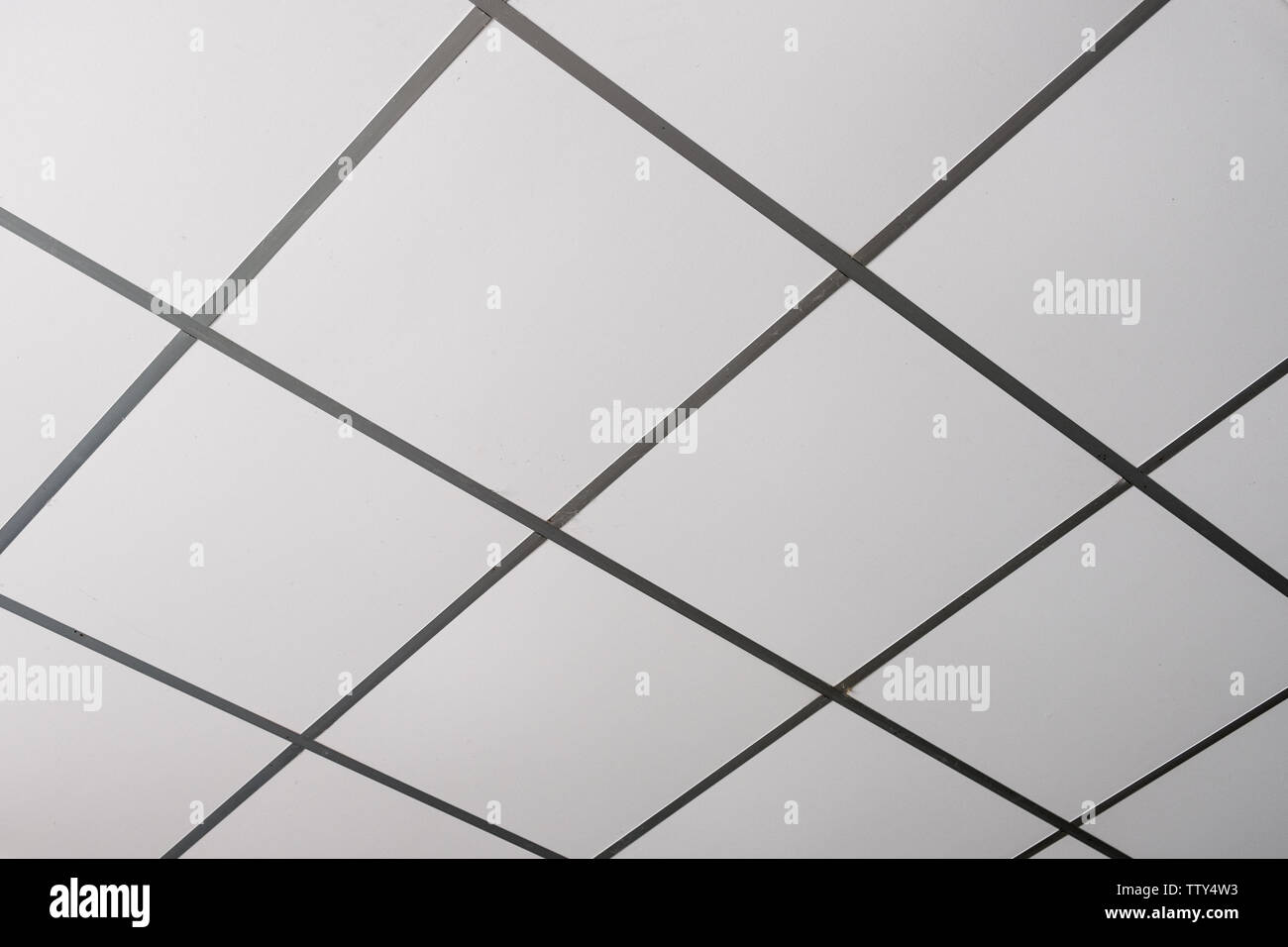 Pattern indoor ceilings white square Stock Photo - Alamy
