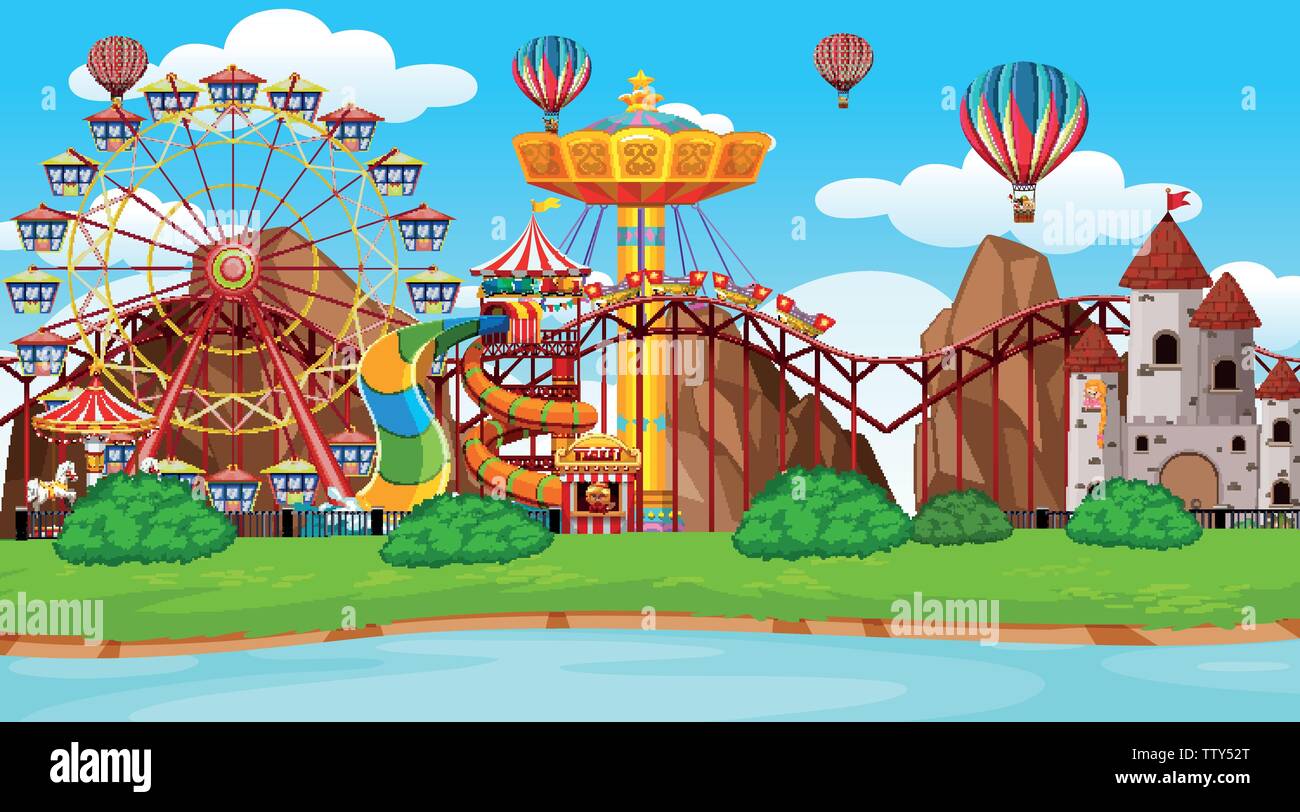Water theme amusement park Stock Vector Images - Alamy