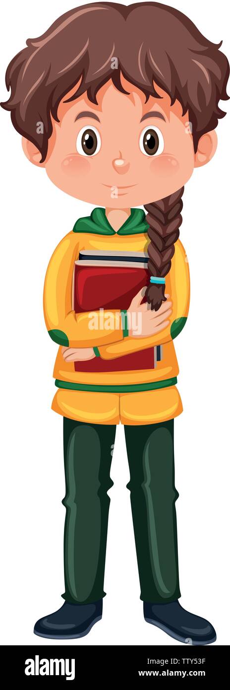 A student girl character illustration Stock Vector Image & Art - Alamy