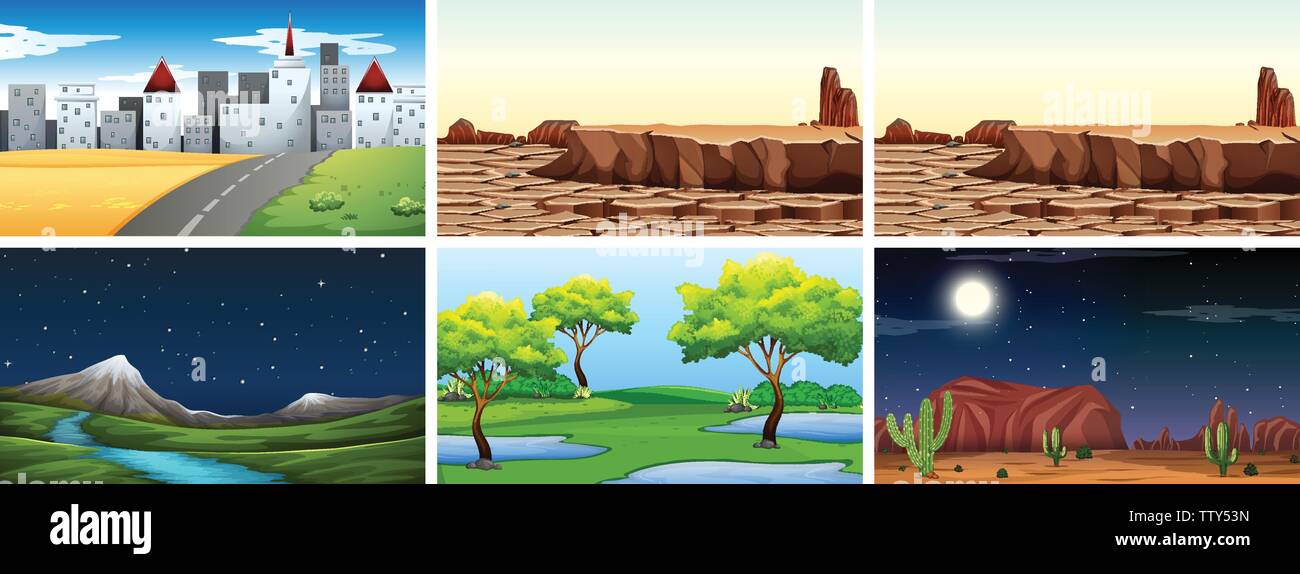 Desert landscape crack background Stock Vector Images - Alamy