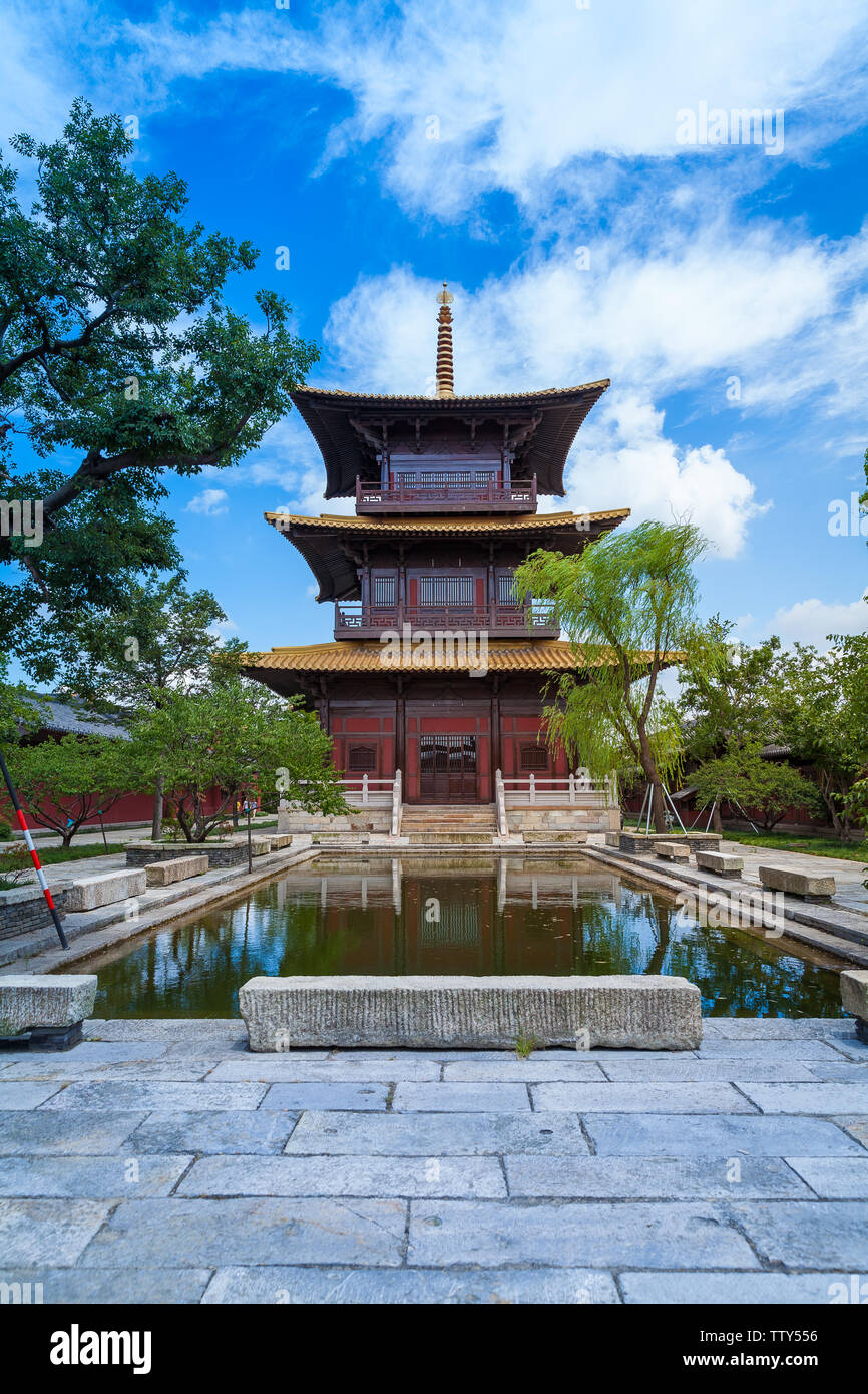 Chinese square tower buildings, ancient buildings Stock Photo - Alamy