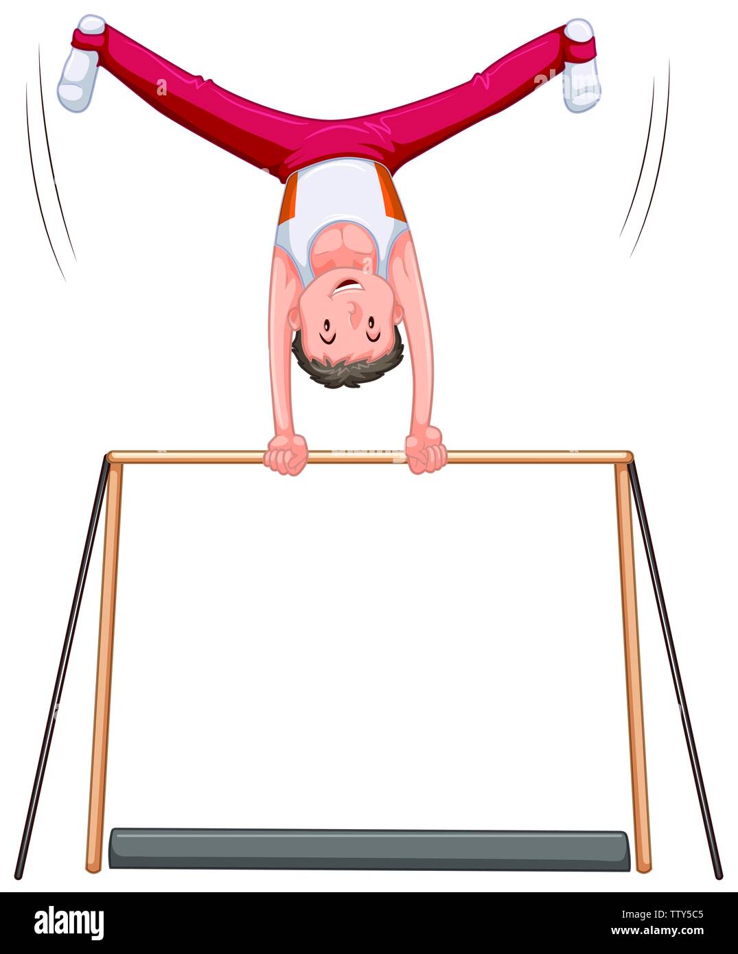 Male gymnastics athletes character illustration Stock Vector Image ...