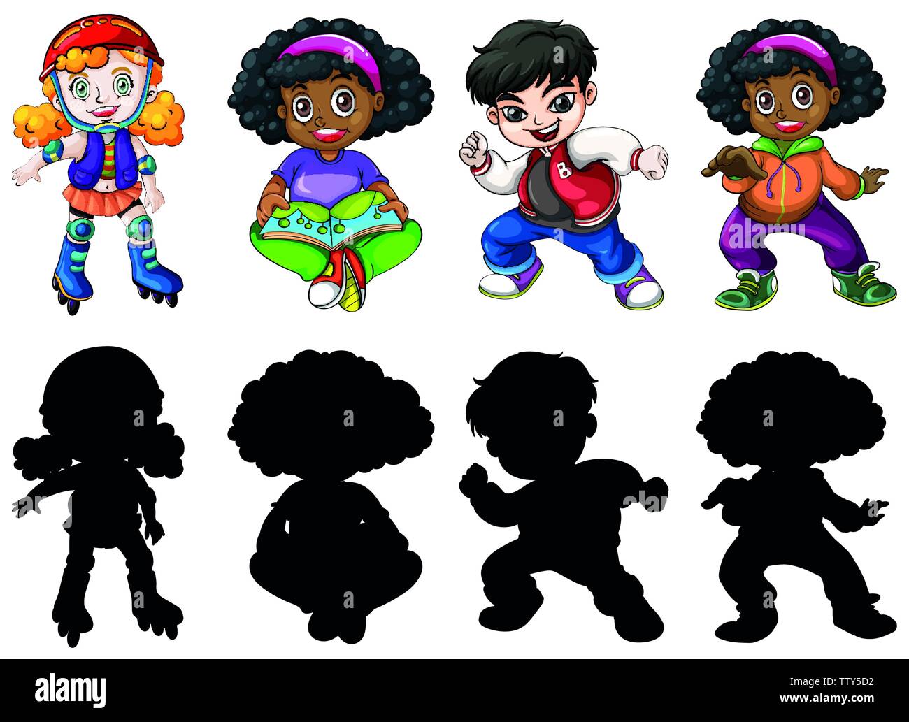 Set of different children illustration Stock Vector Image & Art - Alamy