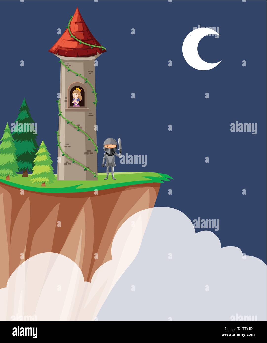 Fairy tale scene Stock Vector Images - Alamy