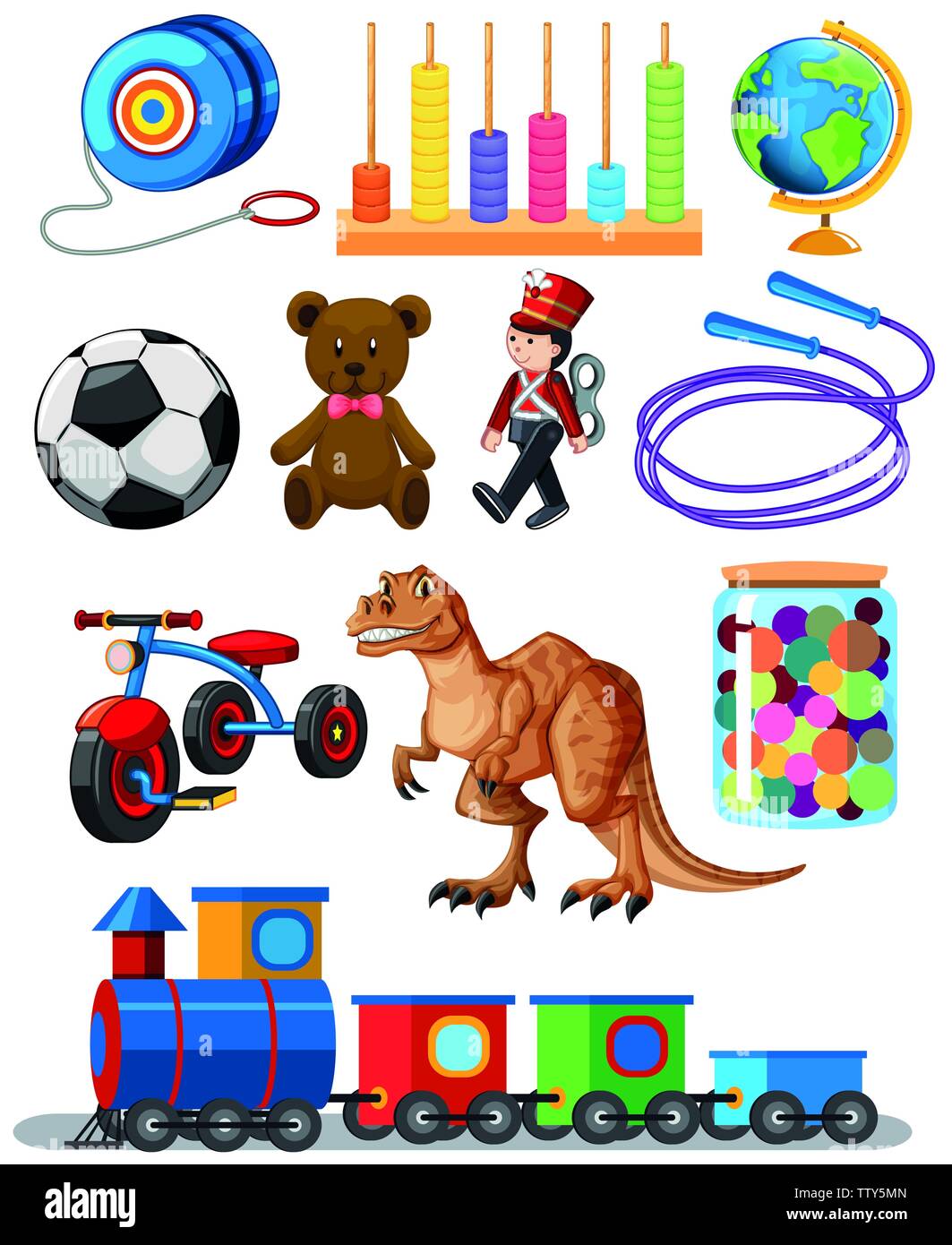 Set of different toys illustration Stock Vector Image & Art - Alamy