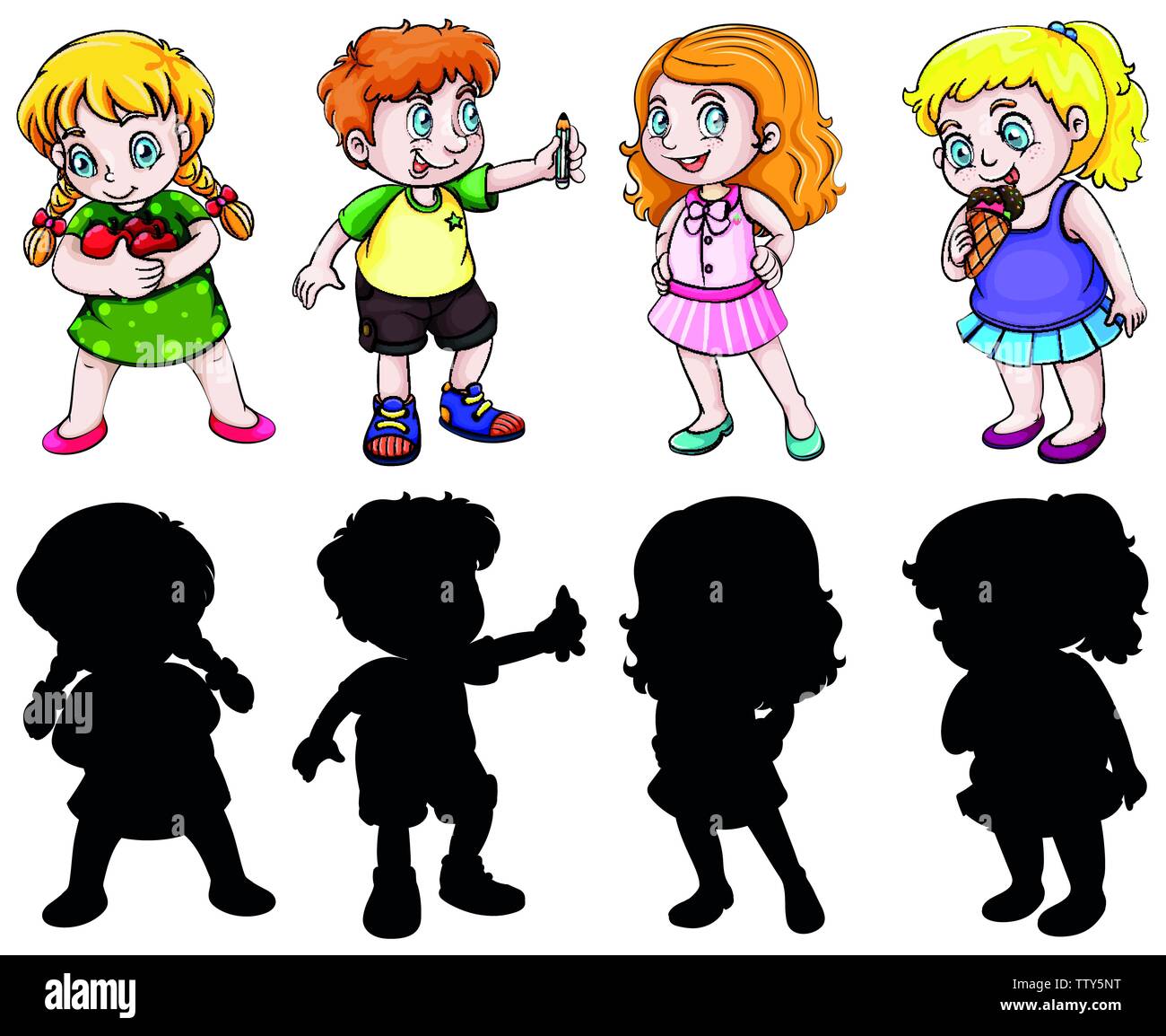 Set of chubby character illustration Stock Vector Image & Art - Alamy