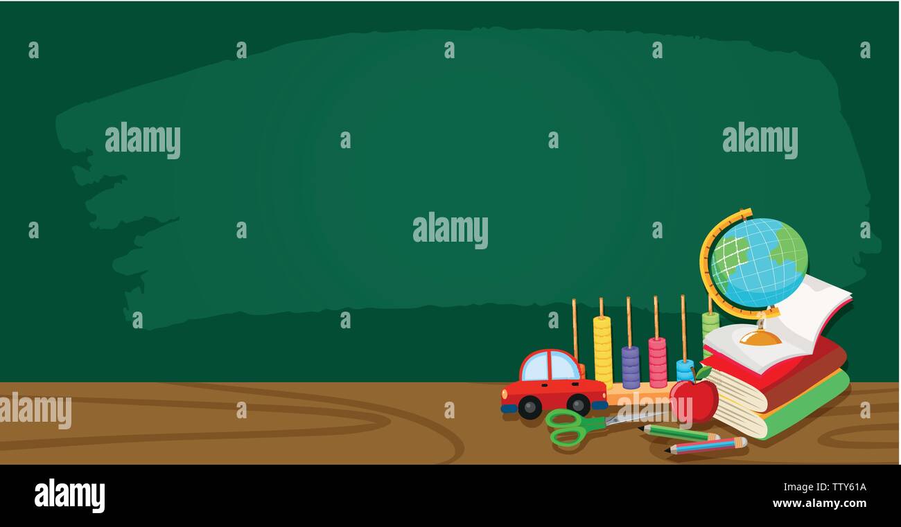 A classroom chalkboard banner illustration Stock Vector Image & Art - Alamy