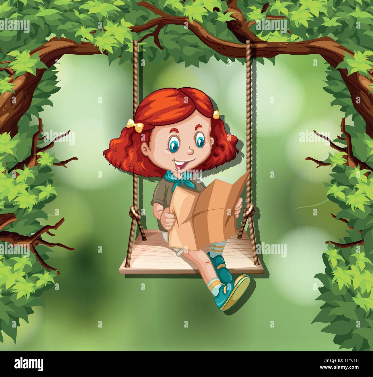 Paper Map Reading Stock Vector Images - Alamy