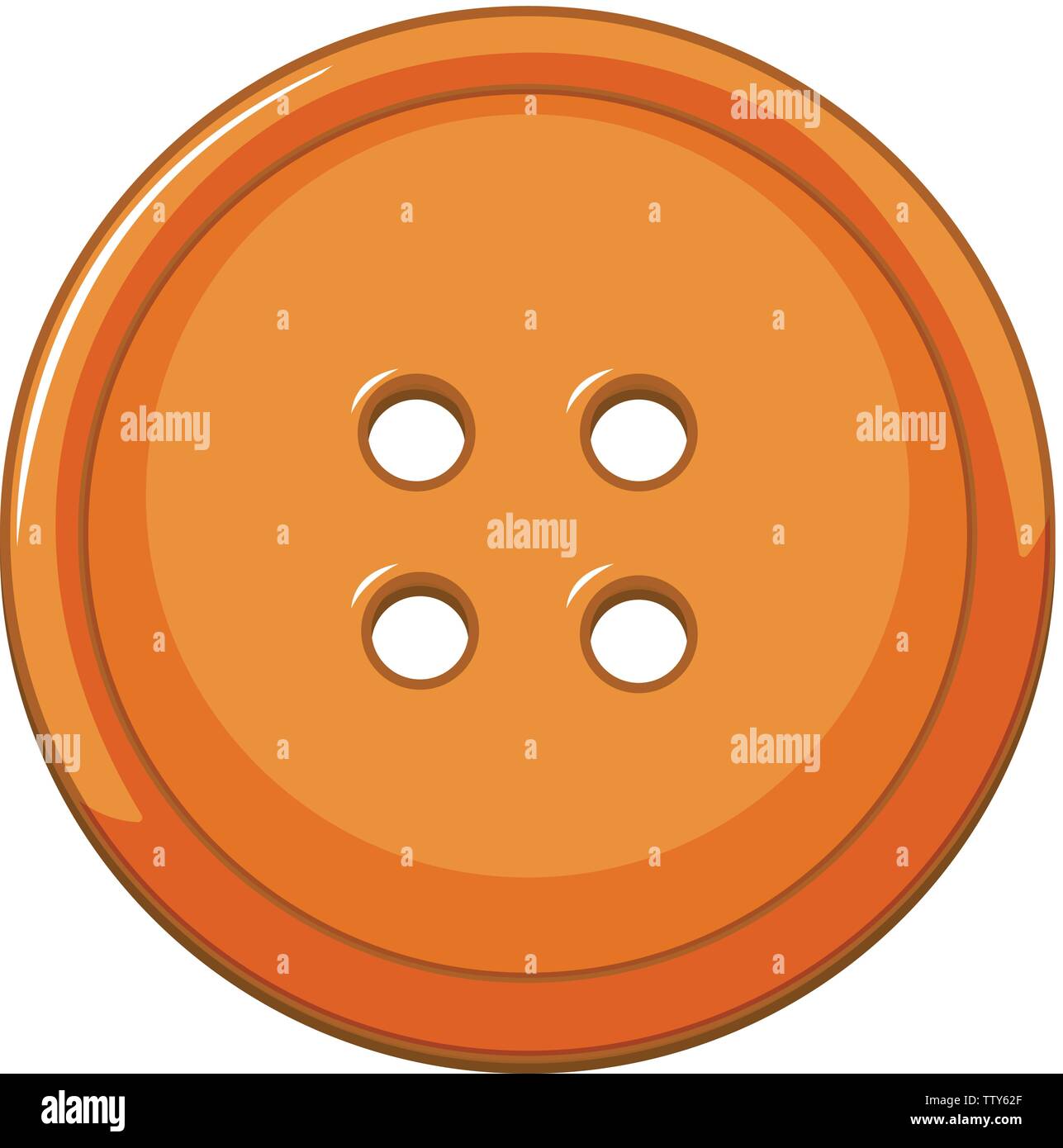 Orange button isolated background illustration Stock Vector Image & Art ...