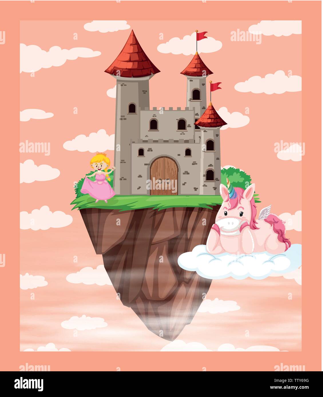 A fantasy fairy tale background illustration Stock Vector Image & Art ...