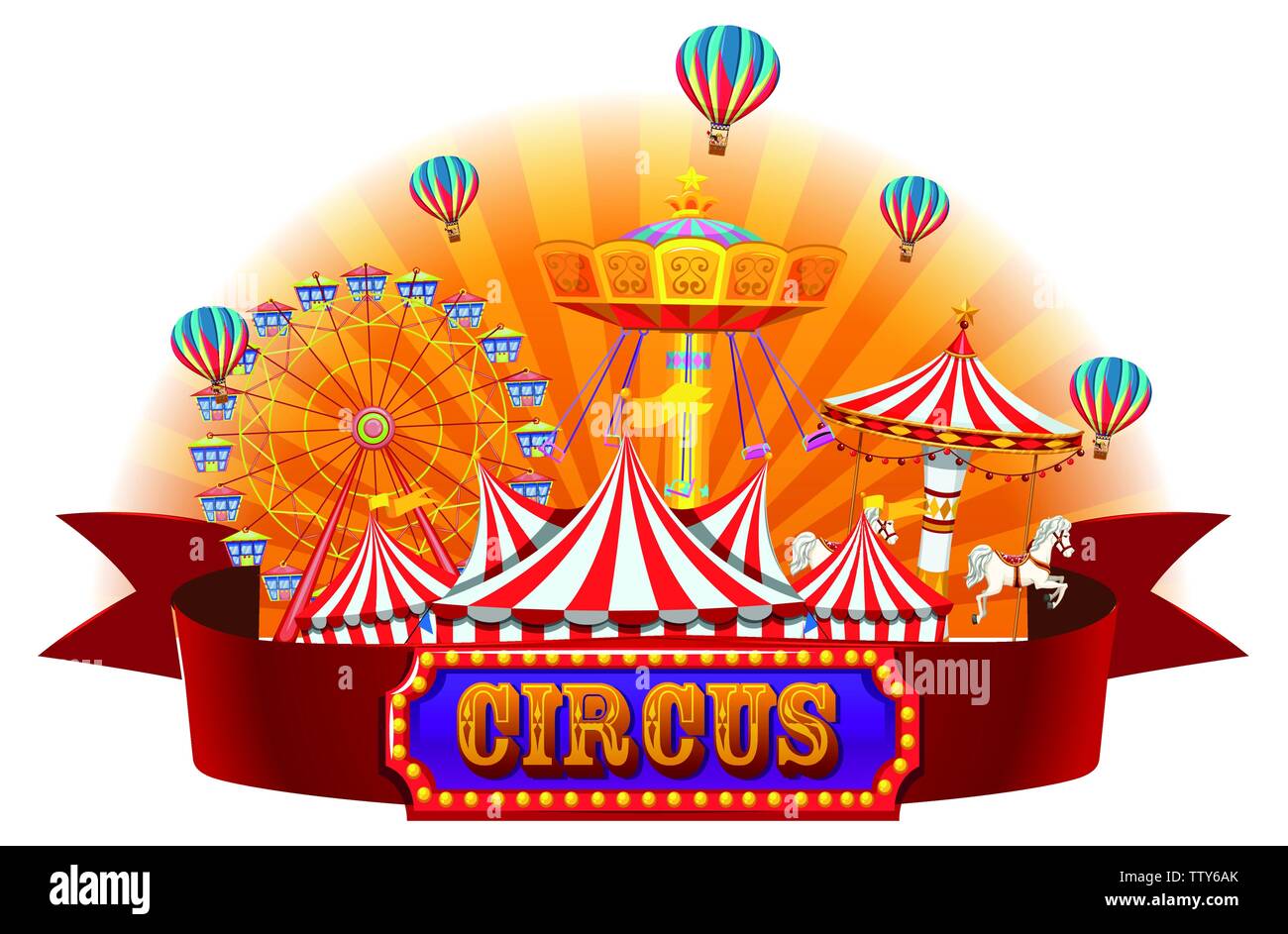 An isolated circus banner illustration Stock Vector Image & Art - Alamy