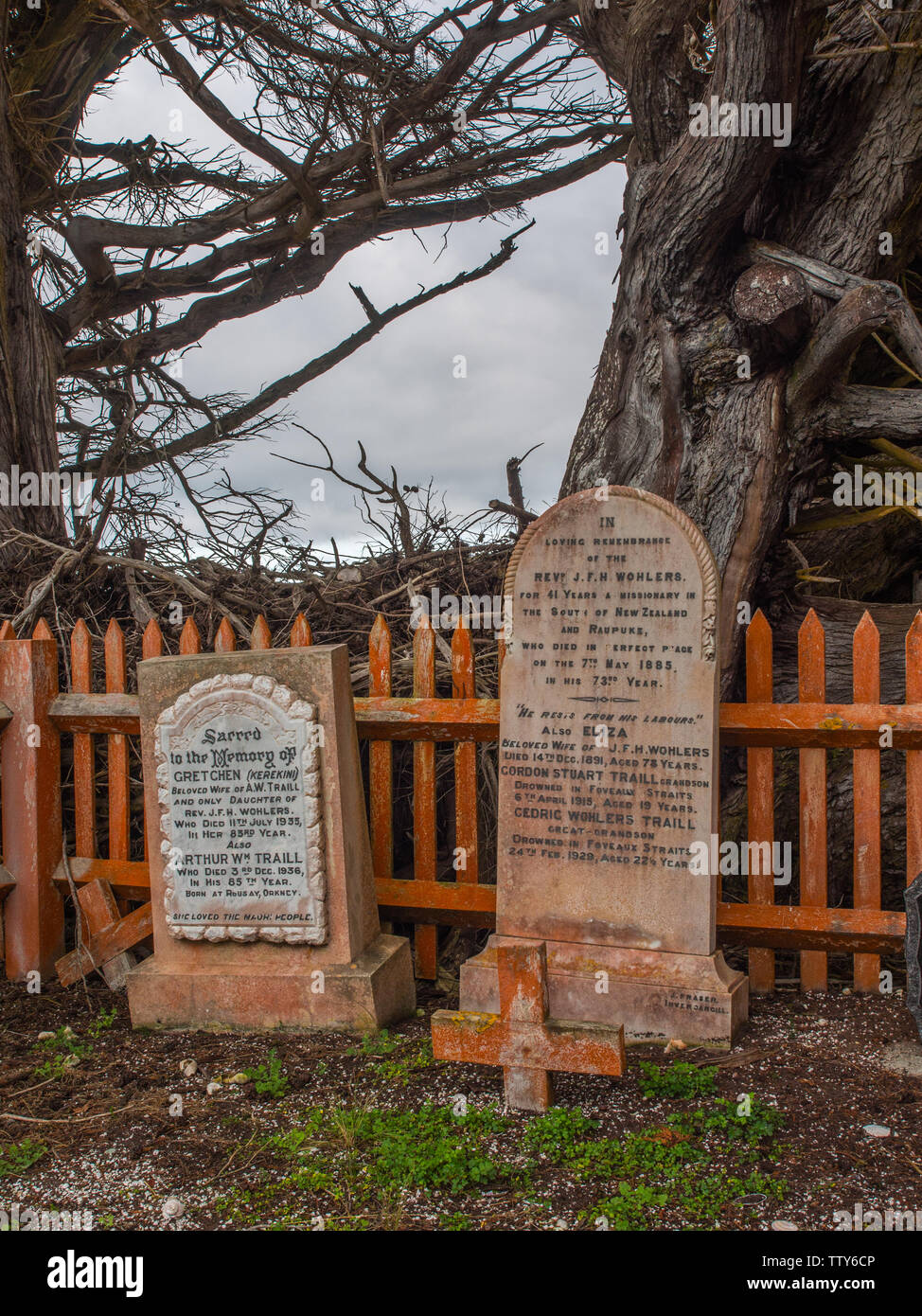 Grave of Rev J.F.H. Wohlers, missionary, Traill family grave yard ...
