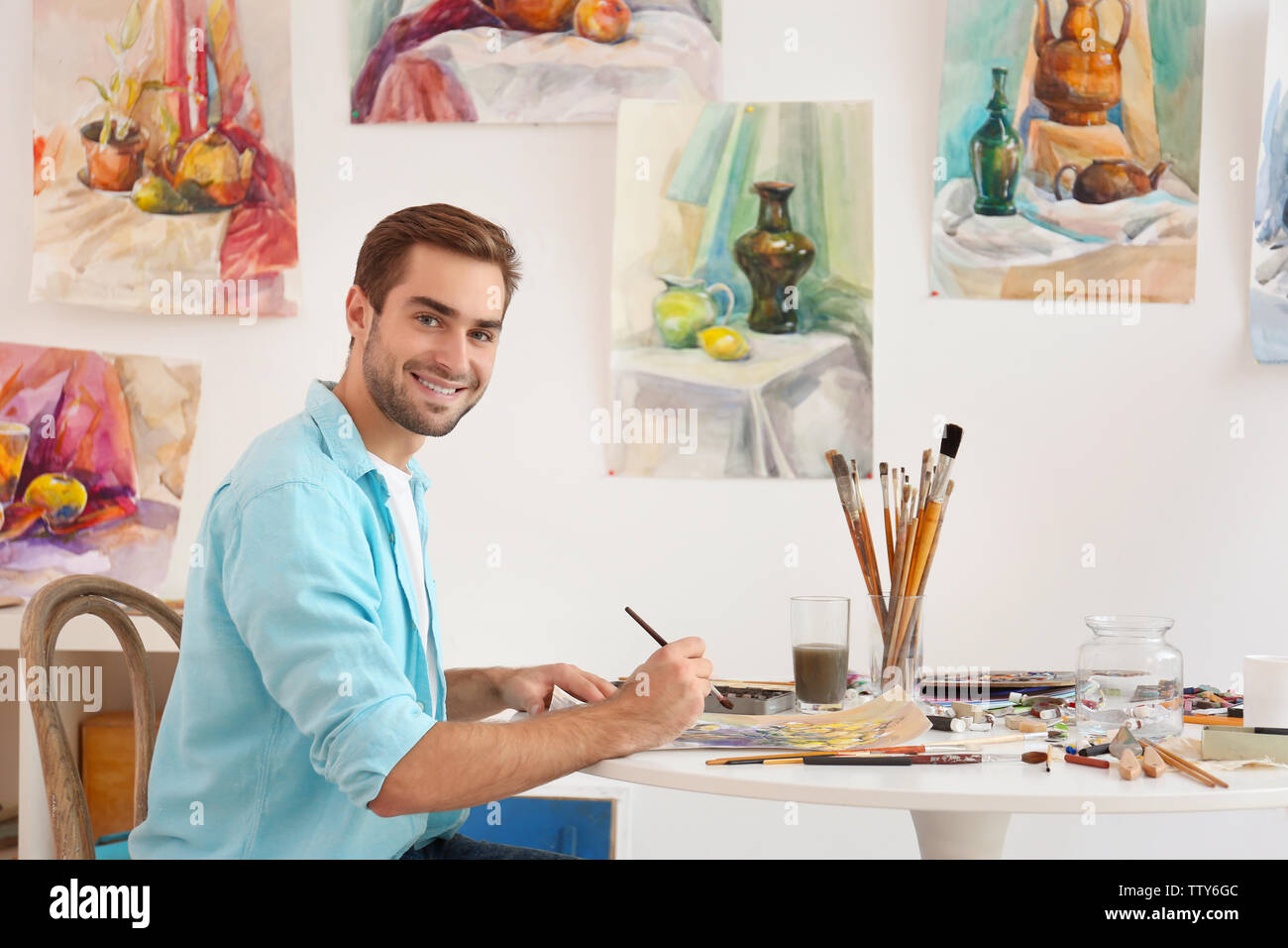 Portrait talented young male artist hi-res stock photography and images ...