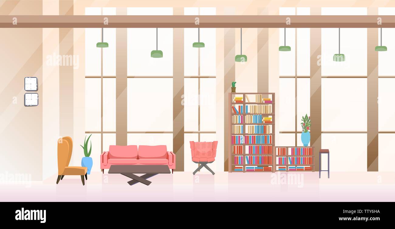 Modern lobby waiting area Stock Vector Images - Alamy