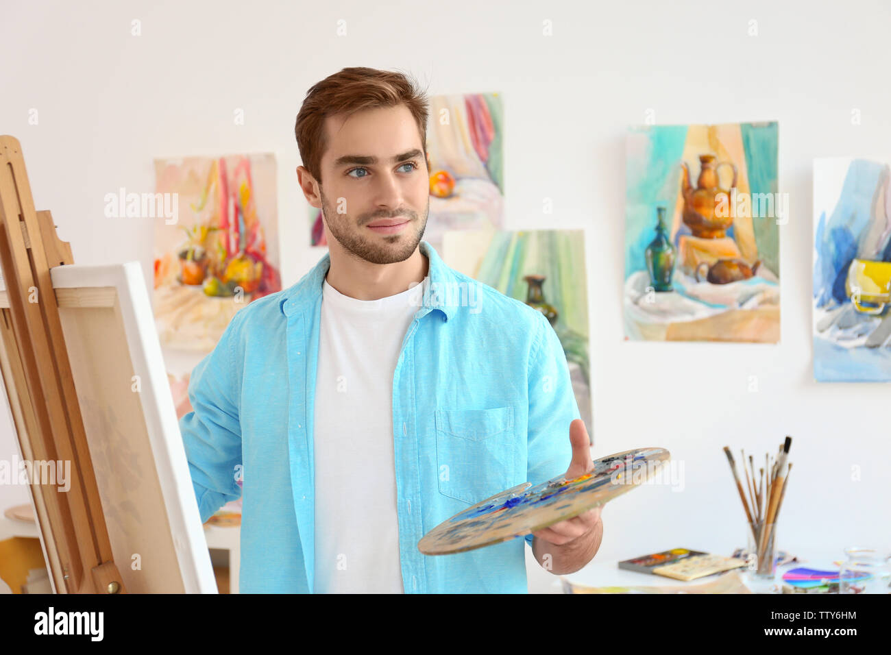 Portrait talented young male artist hi-res stock photography and images ...