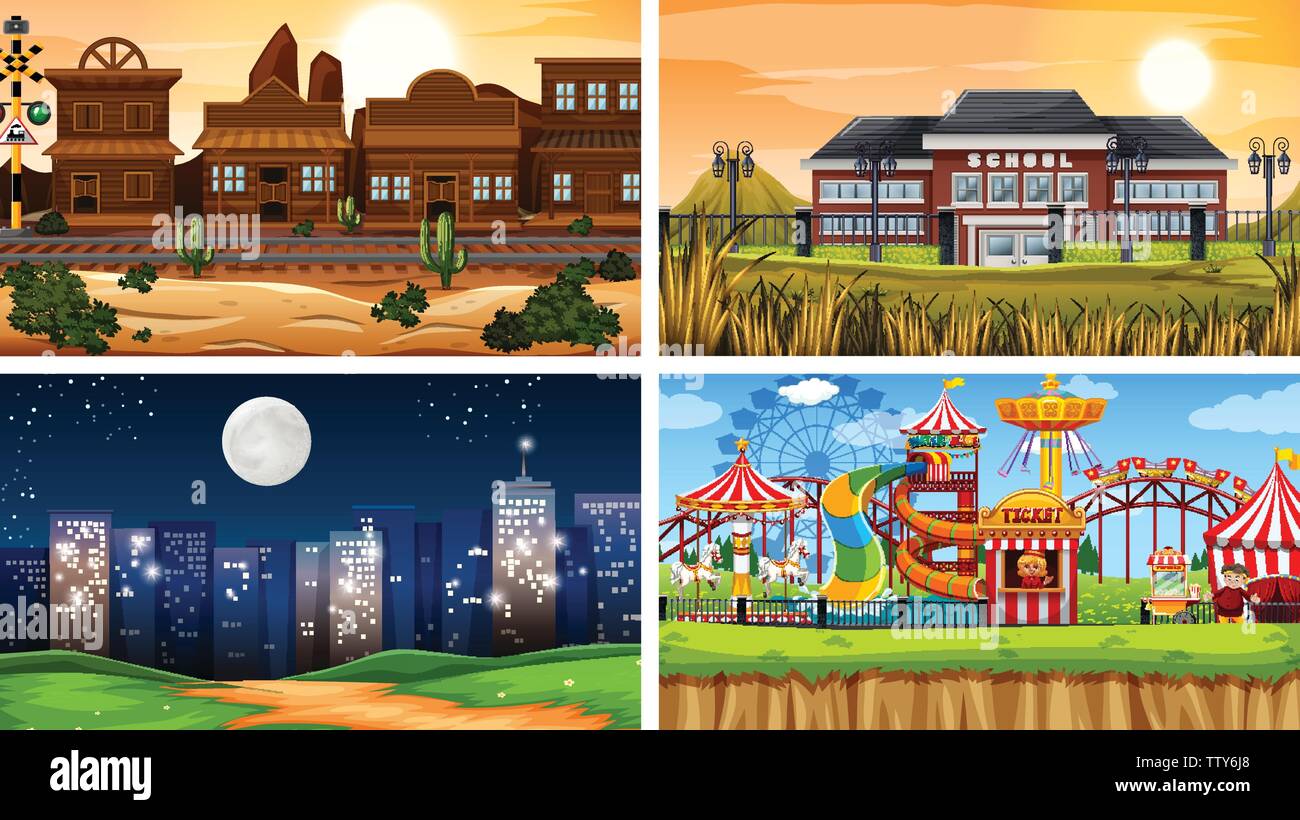 Set of different backgrounds illustration Stock Vector Image & Art - Alamy