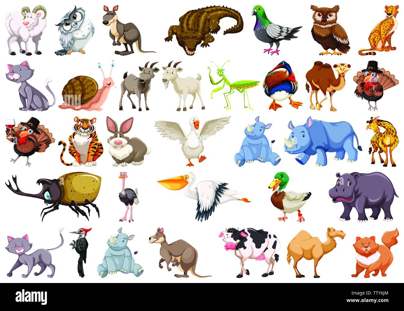 Set of animal character illustration Stock Vector Image & Art - Alamy