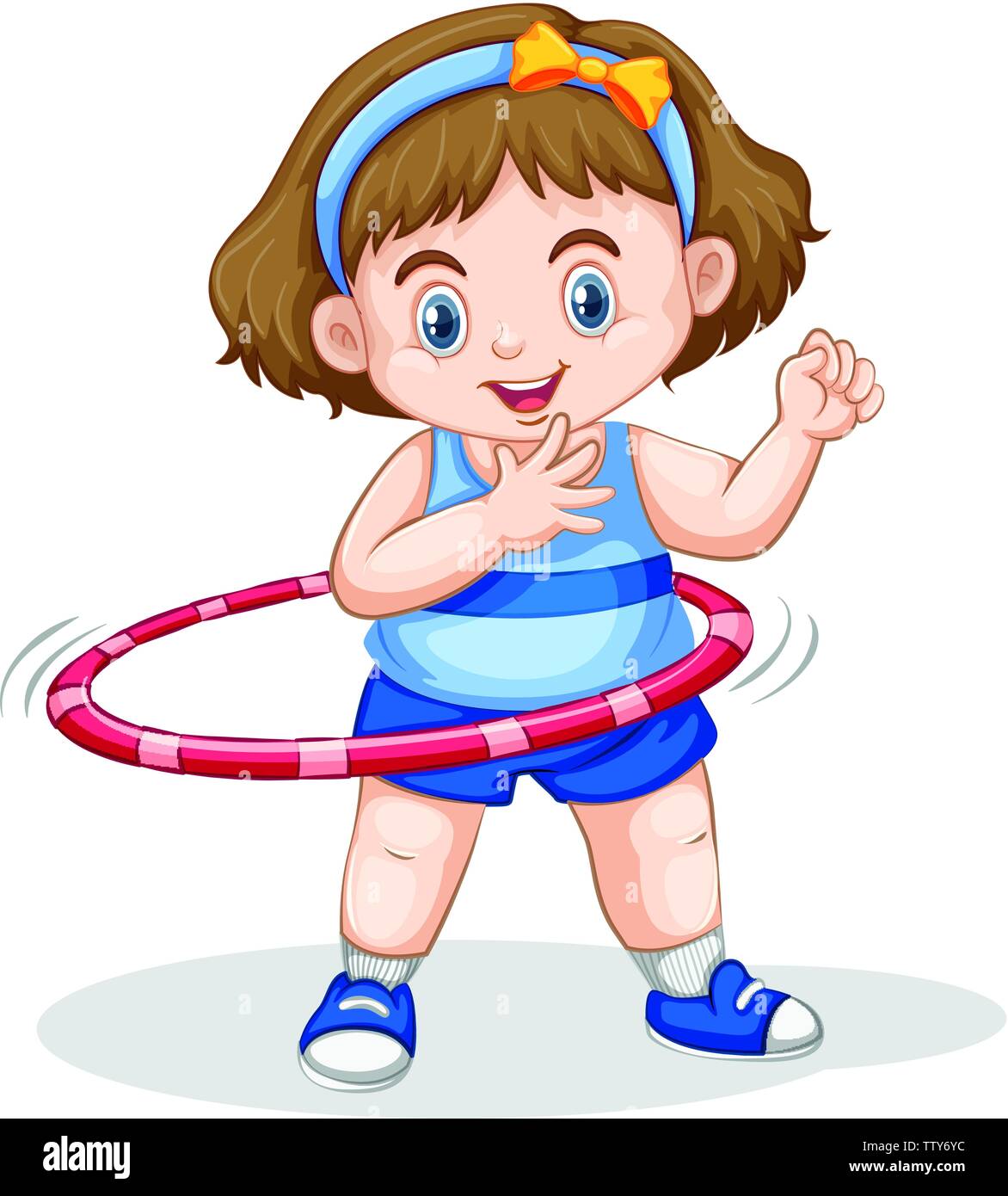A girl playing hoola Hoop illustration Stock Vector Image & Art - Alamy