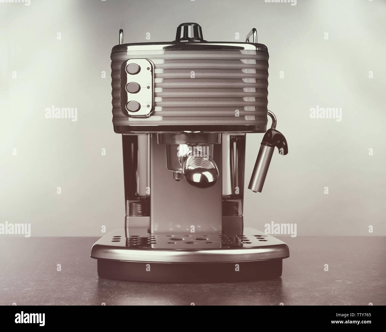 Modern coffee machine on table Stock Photo - Alamy