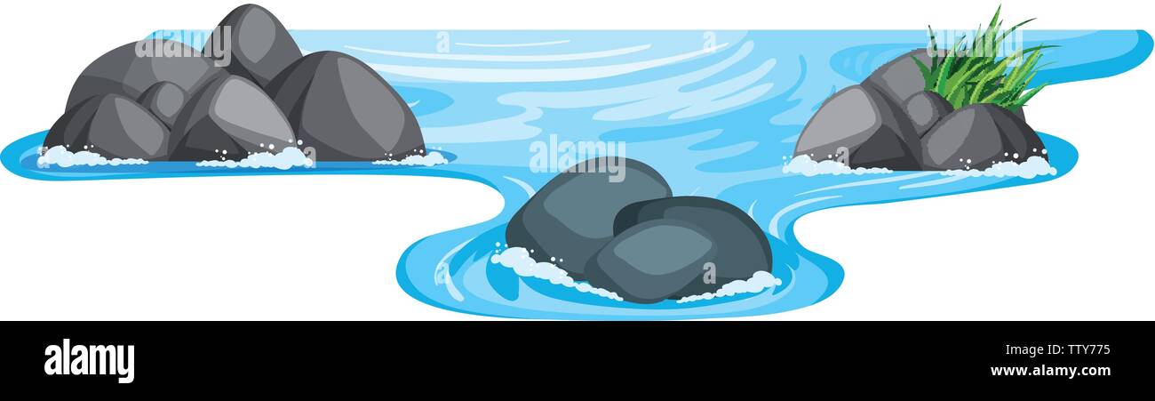 An isolated water stream illustration Stock Vector Image & Art - Alamy