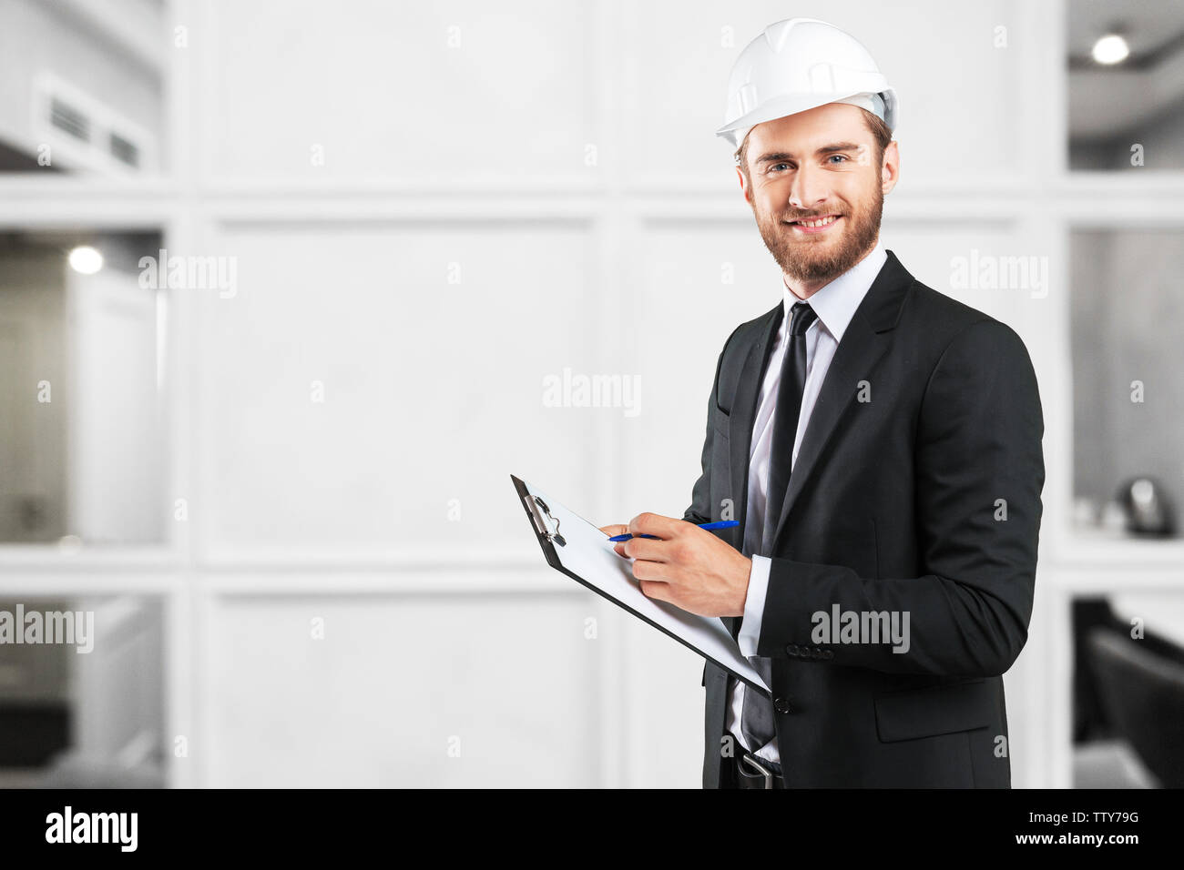 Portrait Of Architect Man Stock Photo - Alamy