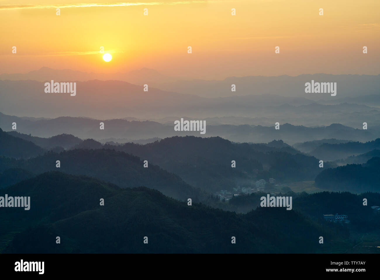 Hunan Purple Magpie Terrace Stock Photo - Alamy