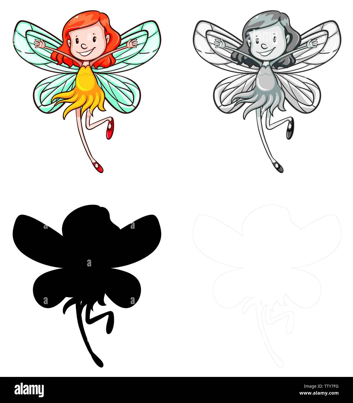 Set of fairy character illustration Stock Vector Image & Art - Alamy