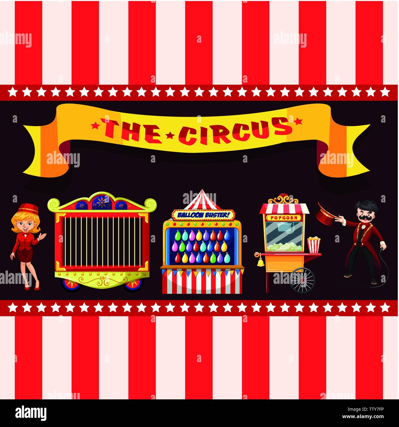 Circus concept with stalls illustration Stock Vector Image & Art - Alamy