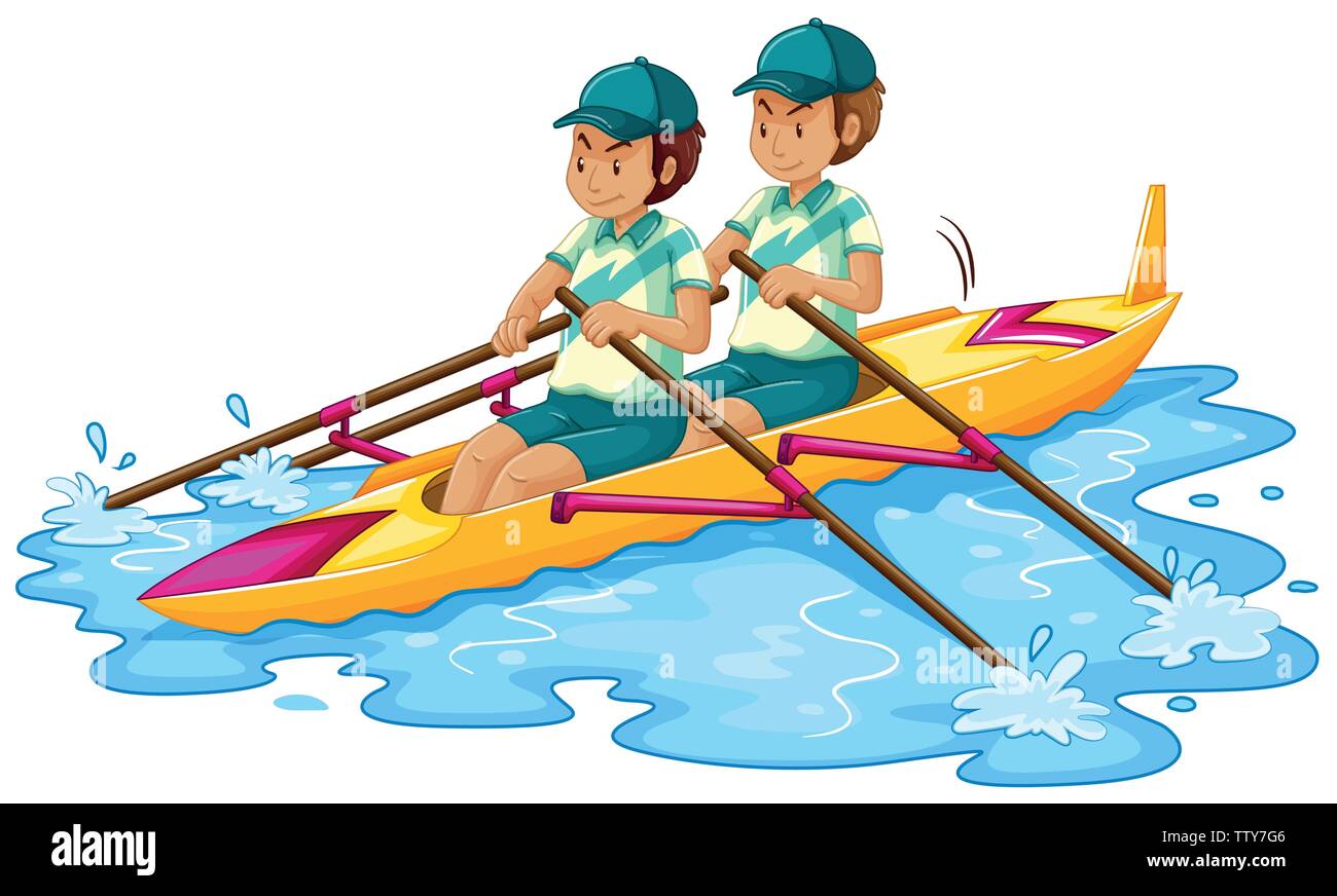 Man paddle on kayak Stock Vector Images - Alamy