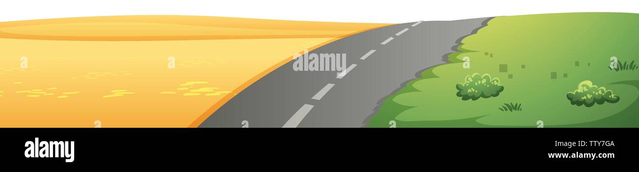 A nature road scene illustration Stock Vector Image & Art - Alamy