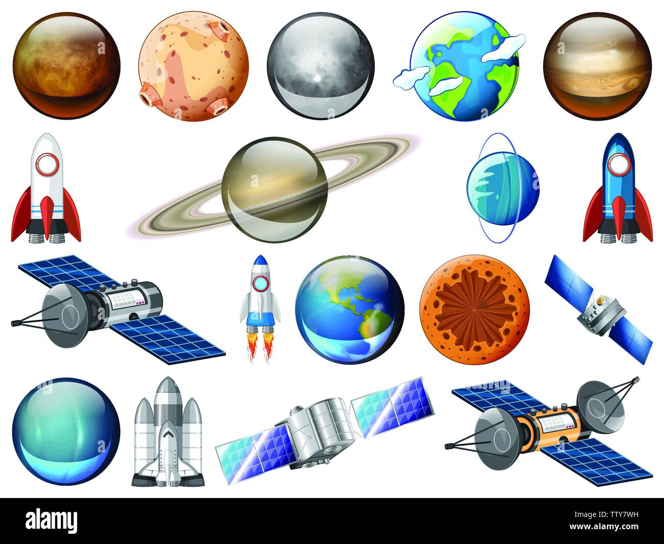 Set of solar systems illustration Stock Vector Image & Art - Alamy