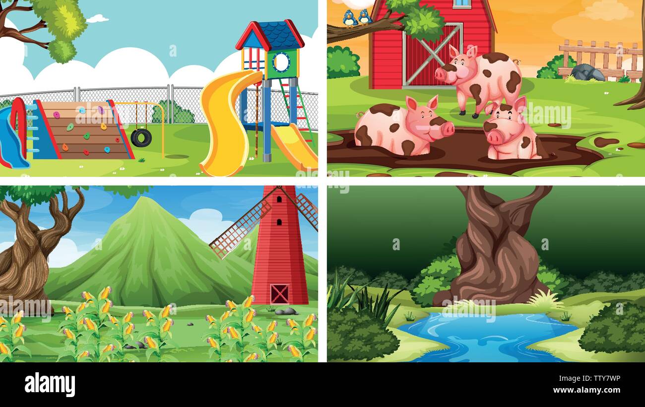 Set of different background illustration Stock Vector Image & Art - Alamy