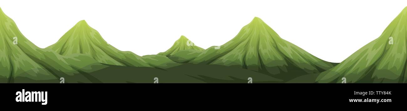 A green mountain landscape illustration Stock Vector Image & Art - Alamy