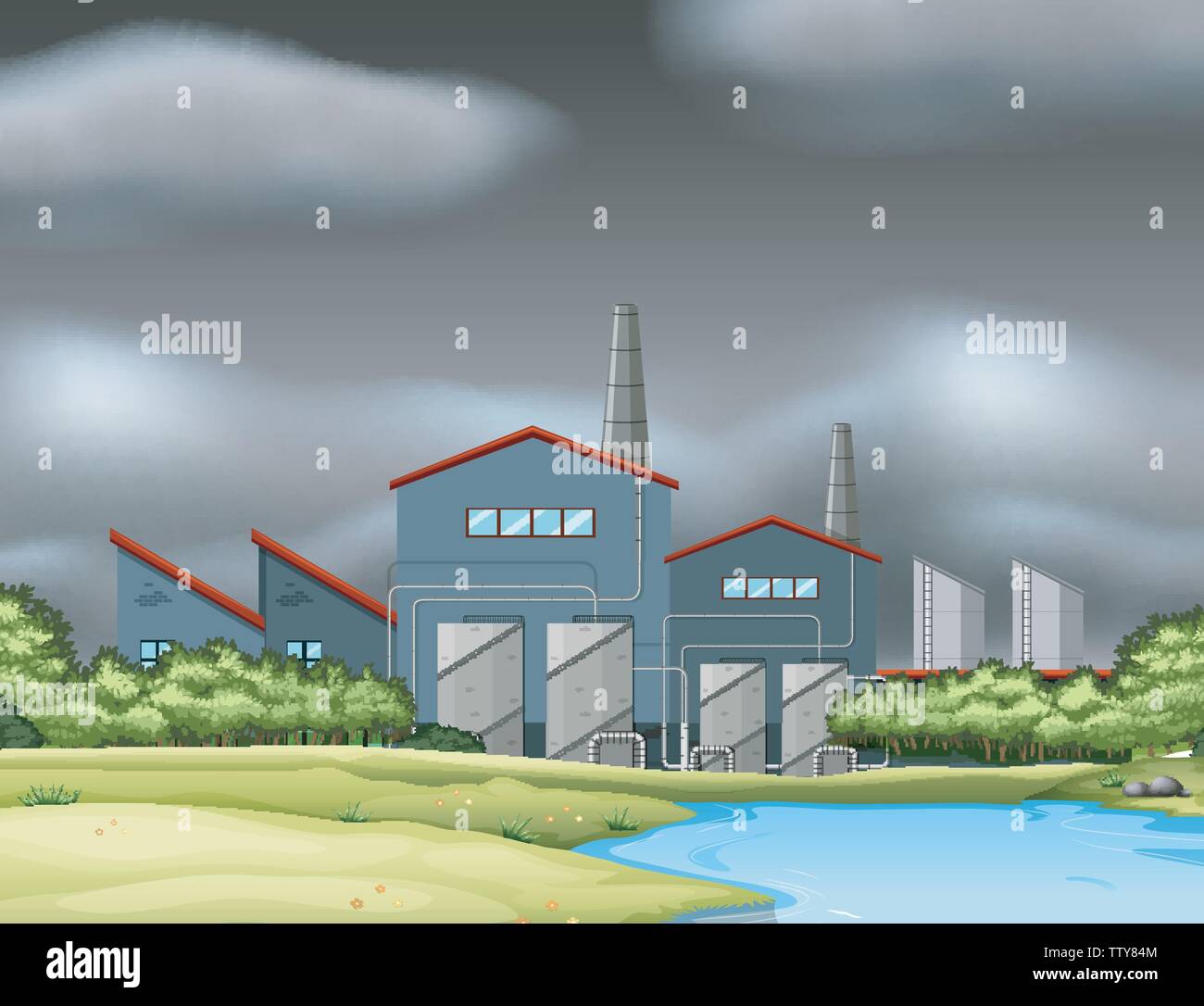 Manufacturing equipment in factory Stock Vector Images - Alamy