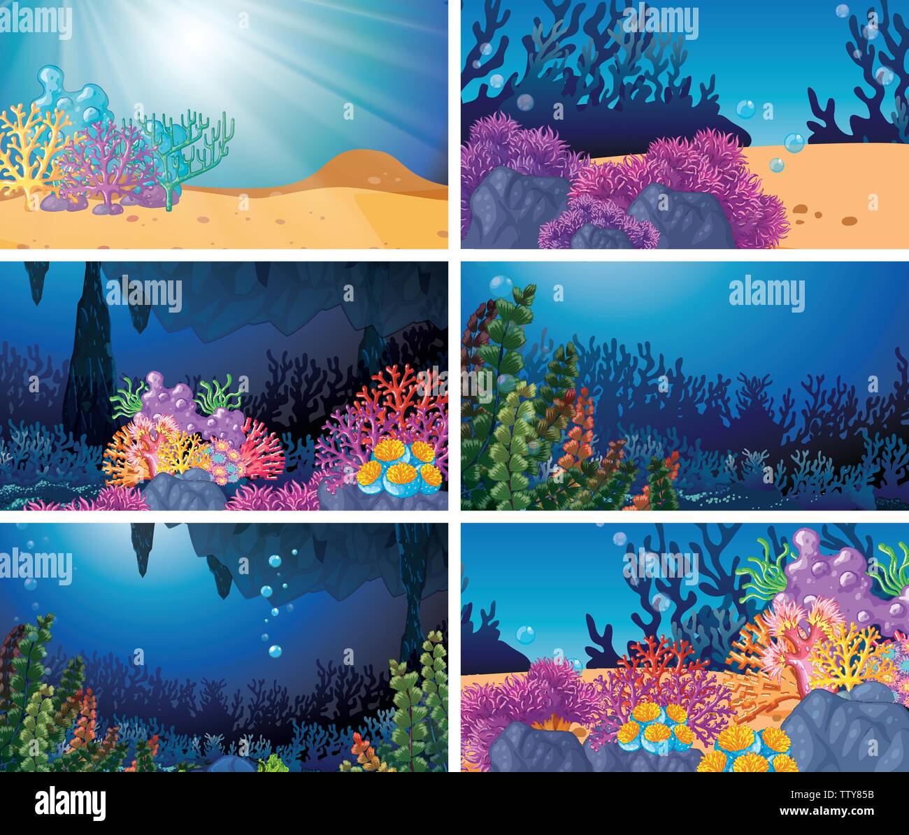 Underwater illustration Stock Vector Images - Alamy